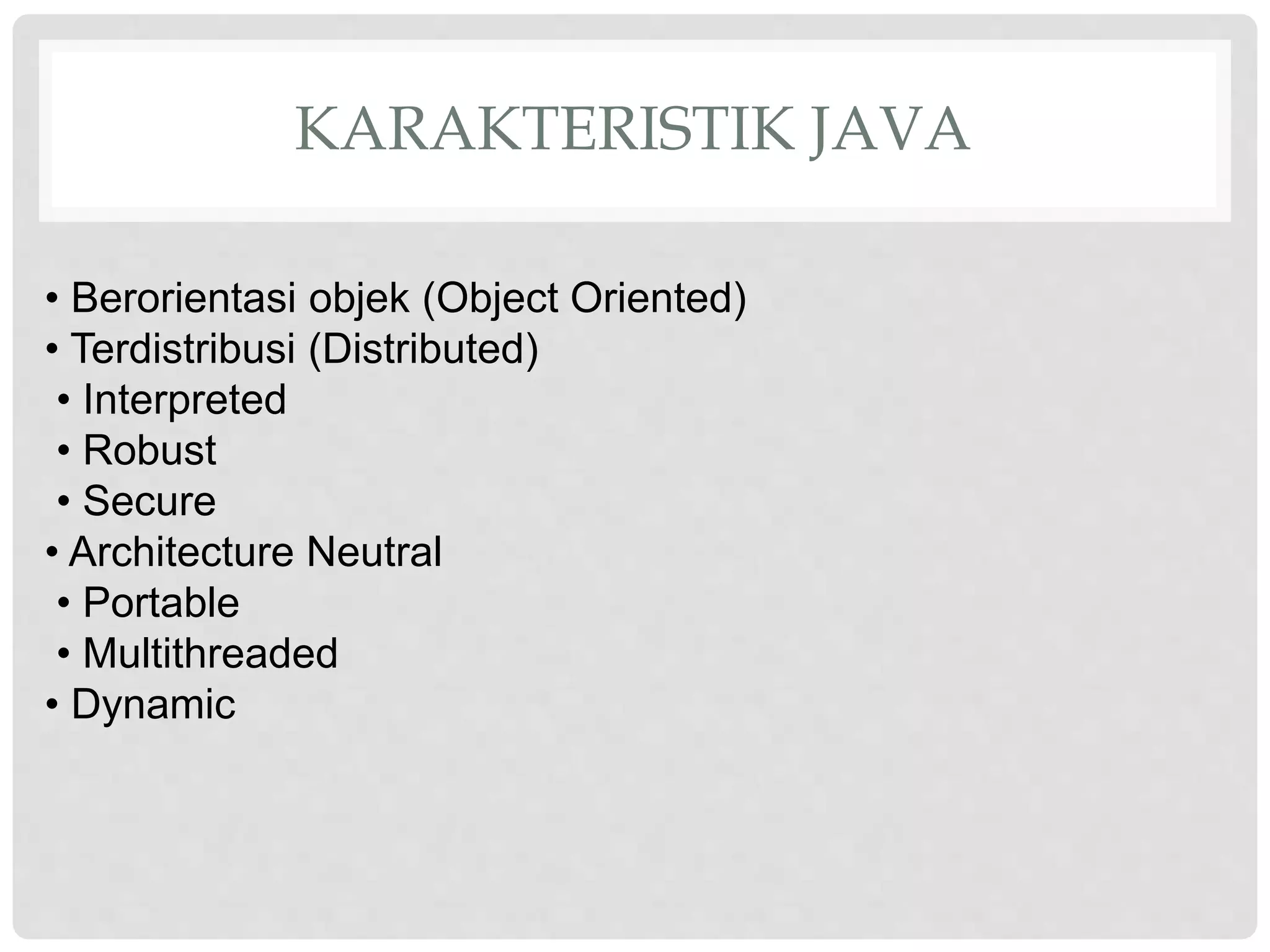 Operasi bahasa java | PPT
