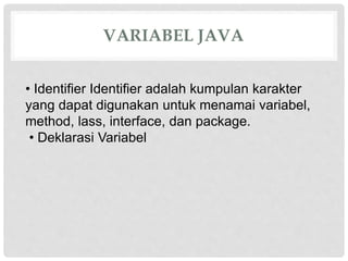 Operasi bahasa java | PPT