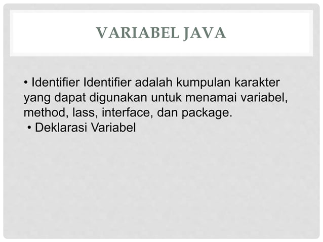 Operasi bahasa java | PPT