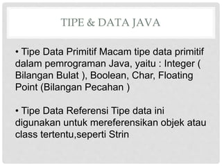 Operasi bahasa java | PPT