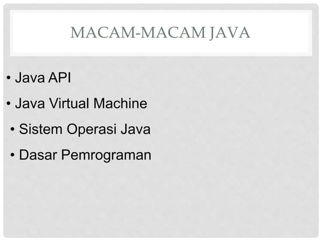 Operasi bahasa java | PPT