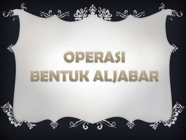 Operasi bentuk aljabar | PPT