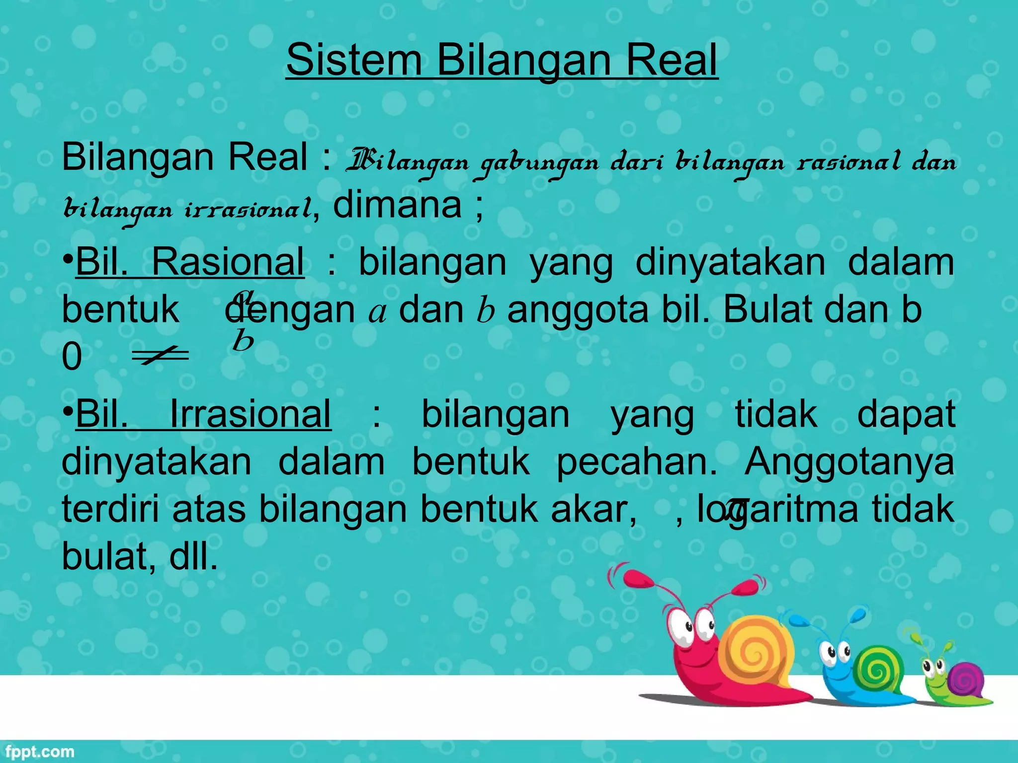 Operasi bilangan real | PPT