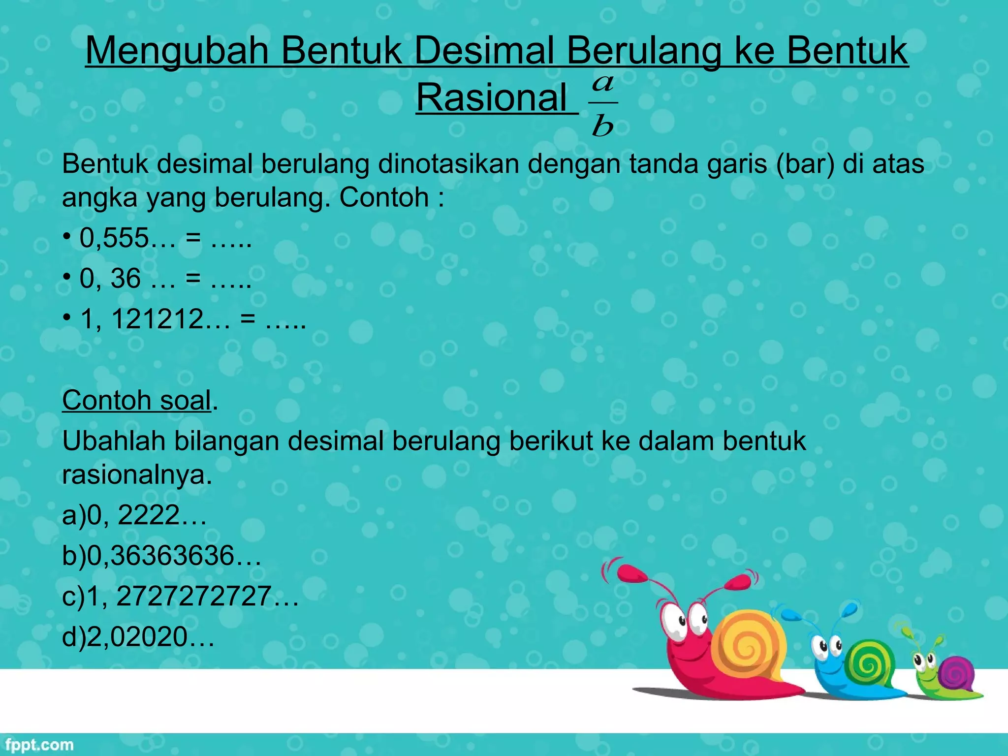 Operasi bilangan real | PPT