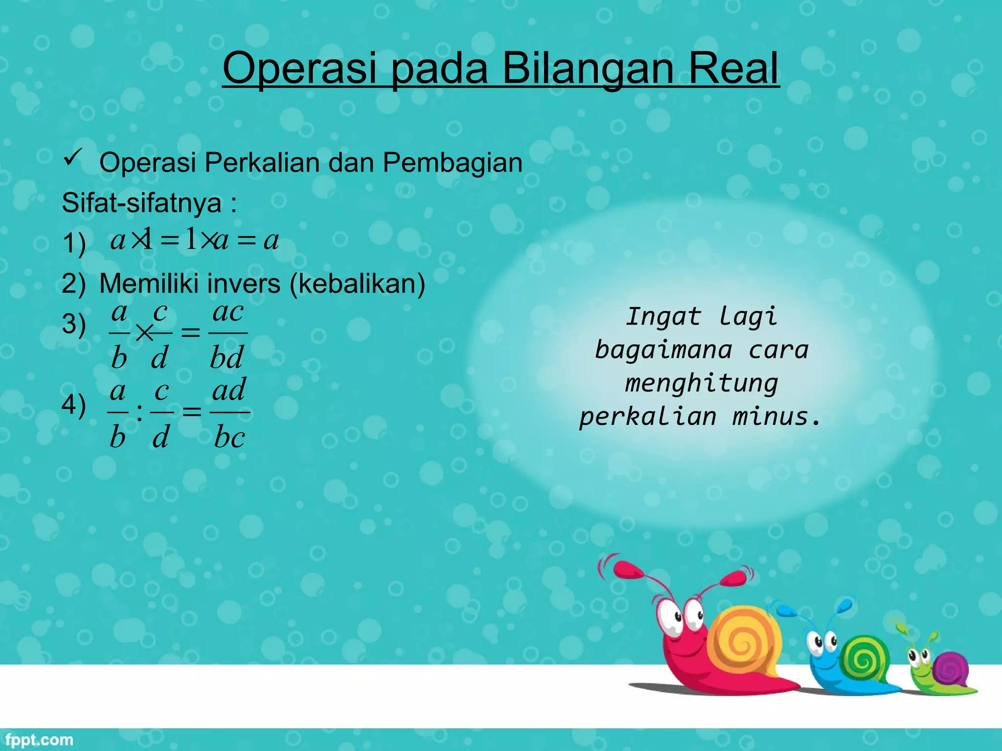 Operasi bilangan real | PPT