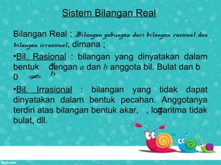 Operasi bilangan real | PPT