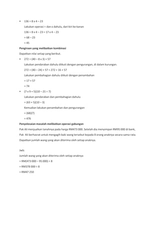 Operasi gabungan | PDF