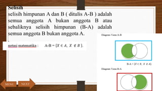 Operasi himpunan | PPTX