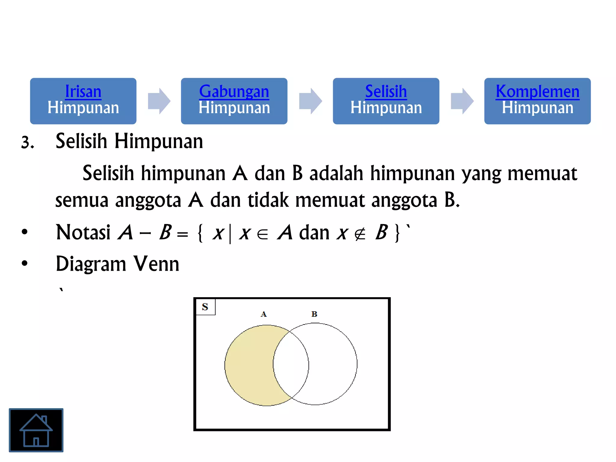 Operasi himpunan | PPTX