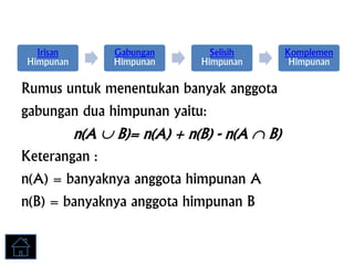 Operasi himpunan | PPTX