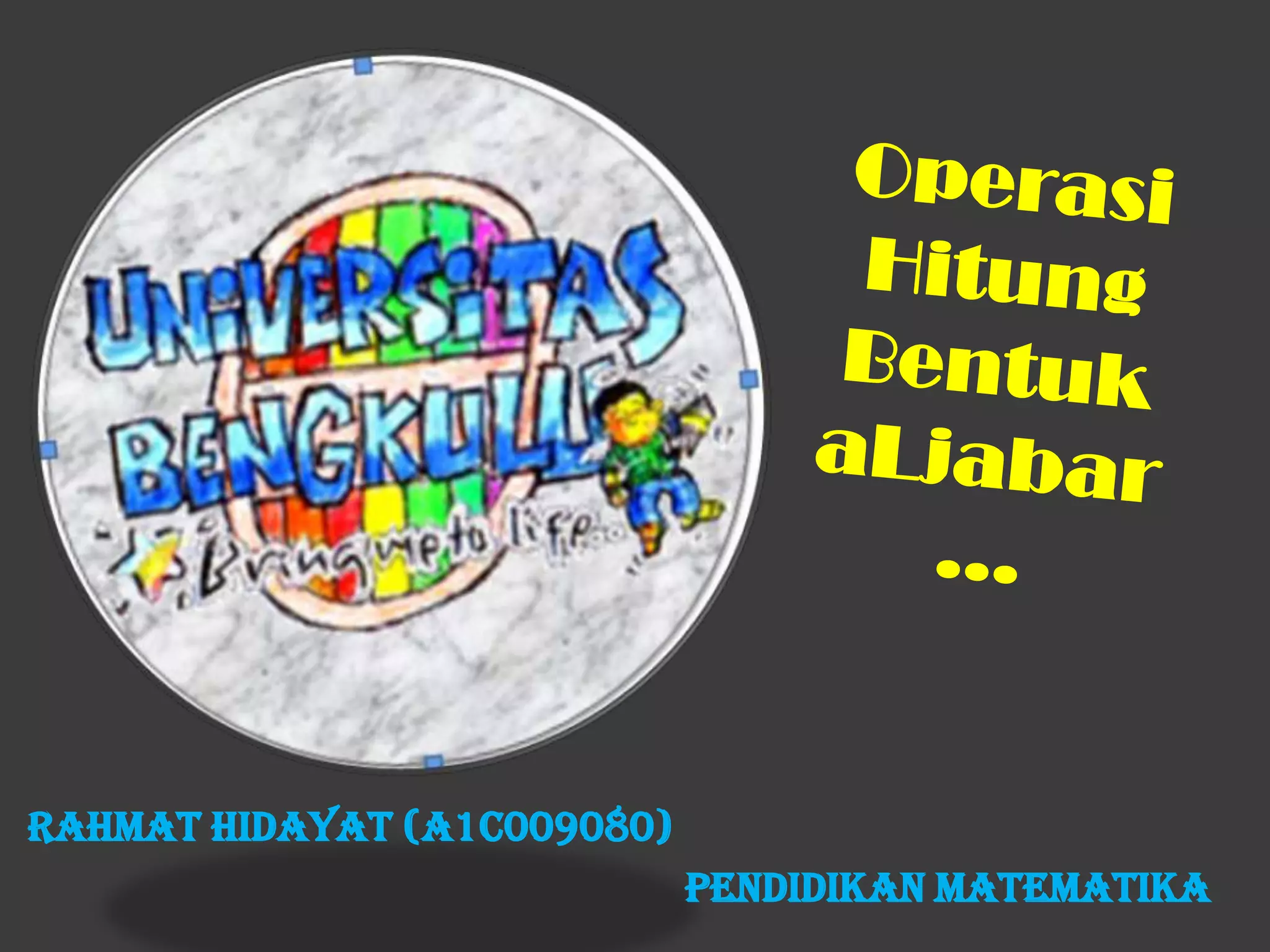 Operasi hitung bentuk aljabar | PPTX