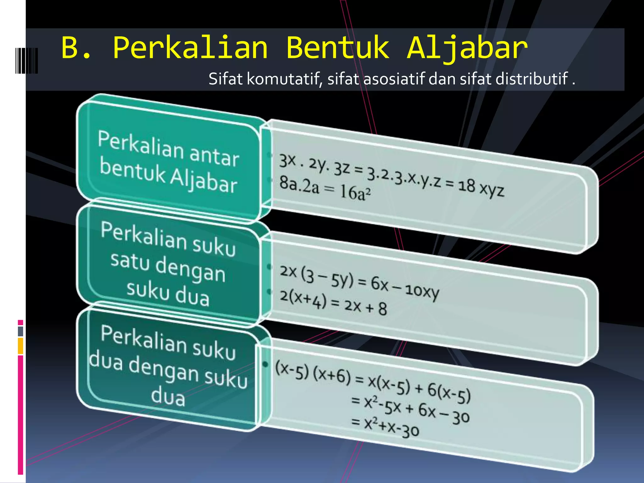 Operasi hitung bentuk aljabar | PPTX
