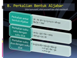 Operasi hitung bentuk aljabar | PPTX