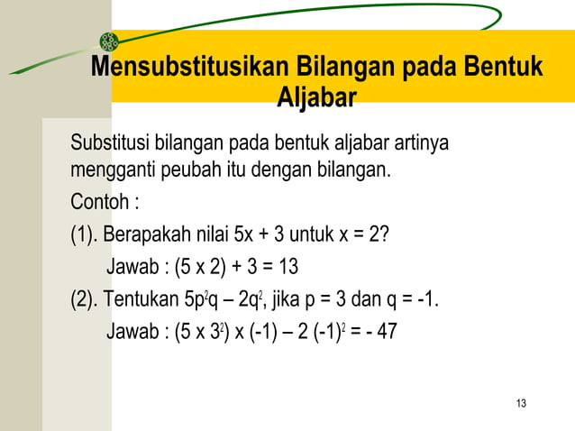 Operasi hitung bentuk aljabar. | PPT