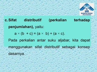 Operasi hitung bentuk aljabar | PPTX