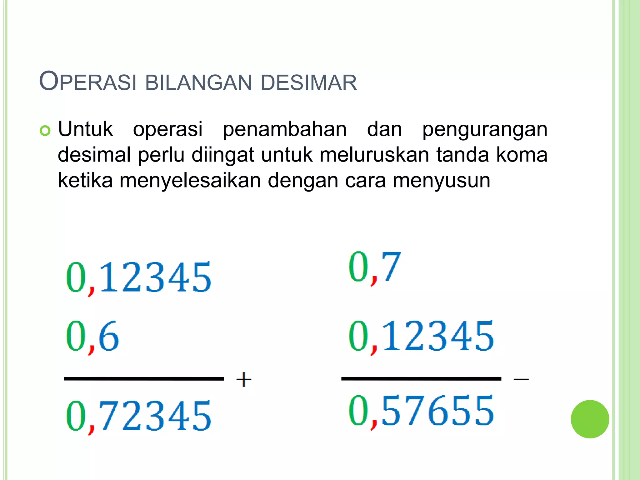 Operasi hitung bilangan pecahan Matematika kelas 7 | PPTX