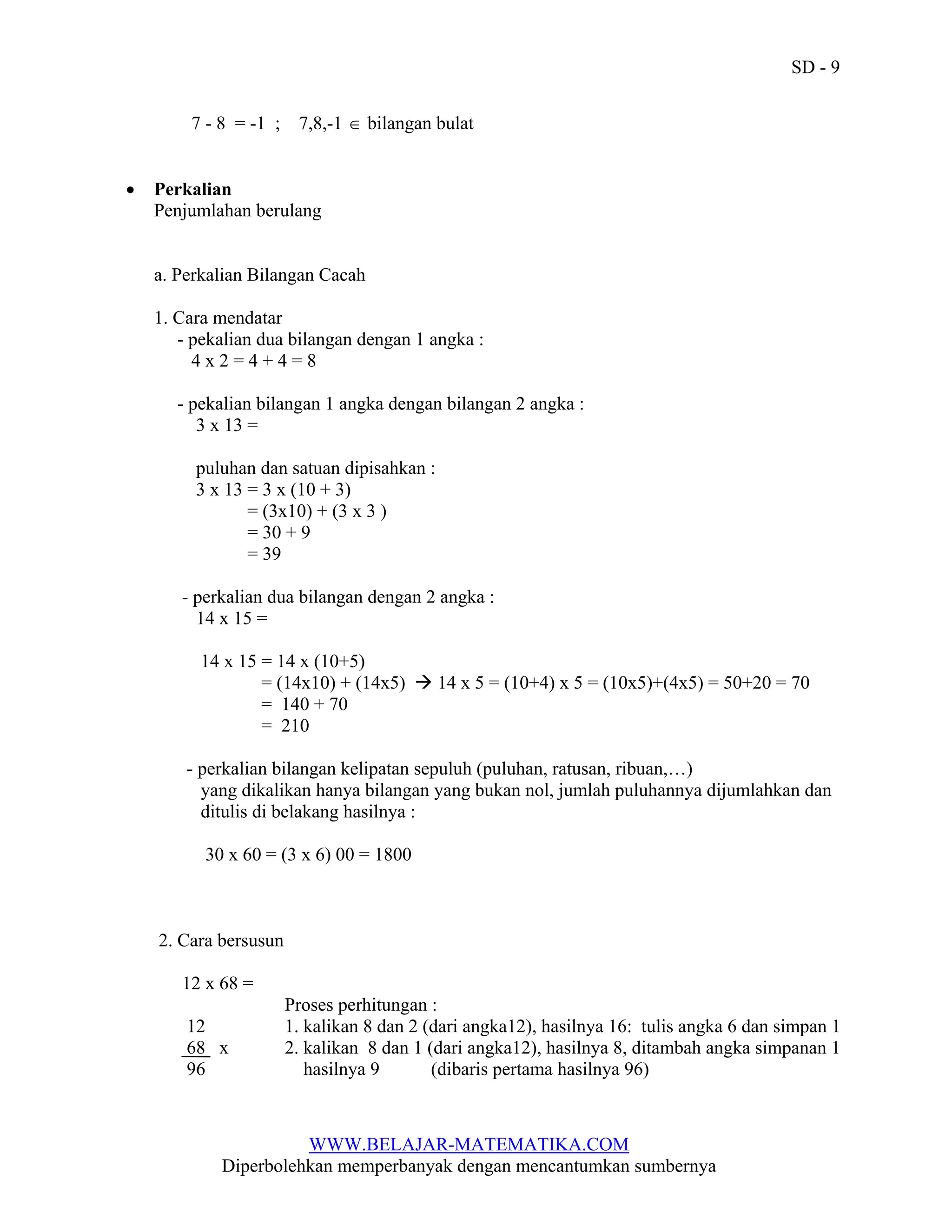 Operasi+hitung+bilangan+pecahan+(operasi+hitung+dalam+matematika+bag2) | PDF