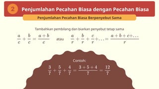 Operasi Hitung Bilangan Pecahan Presentasi Merah Kuning Krem Gaya ...