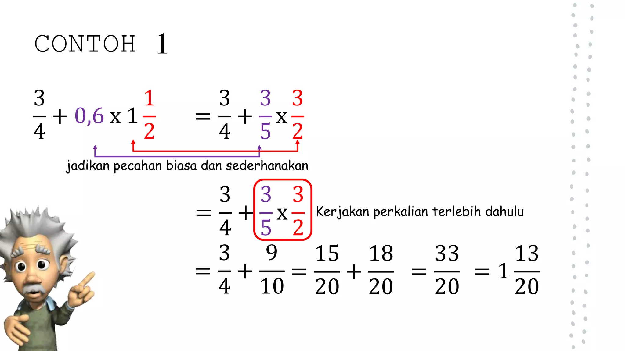 Operasi hitung campuran pecahan | PPTX
