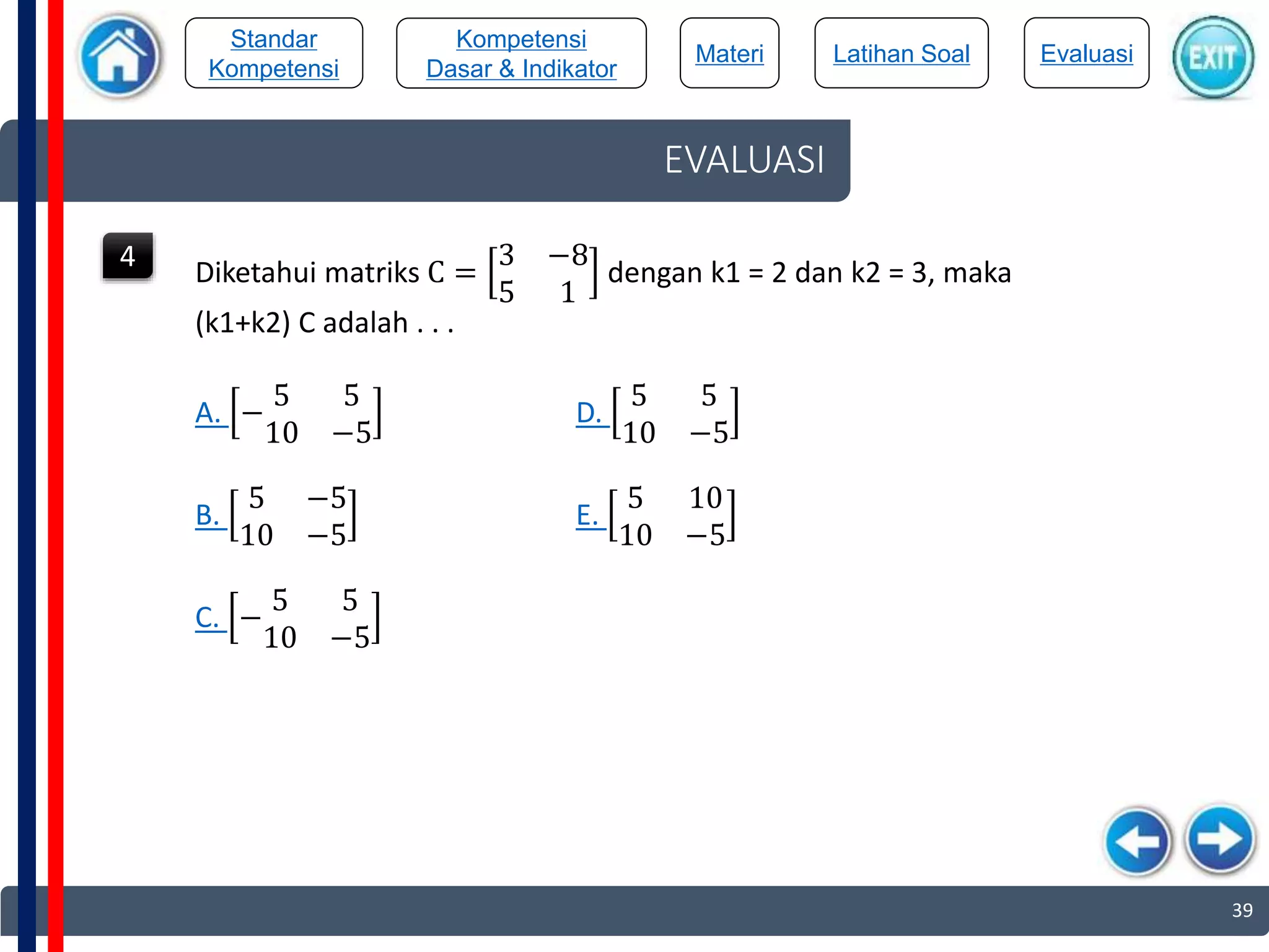 Operasi Hitung Matriks | PPTX