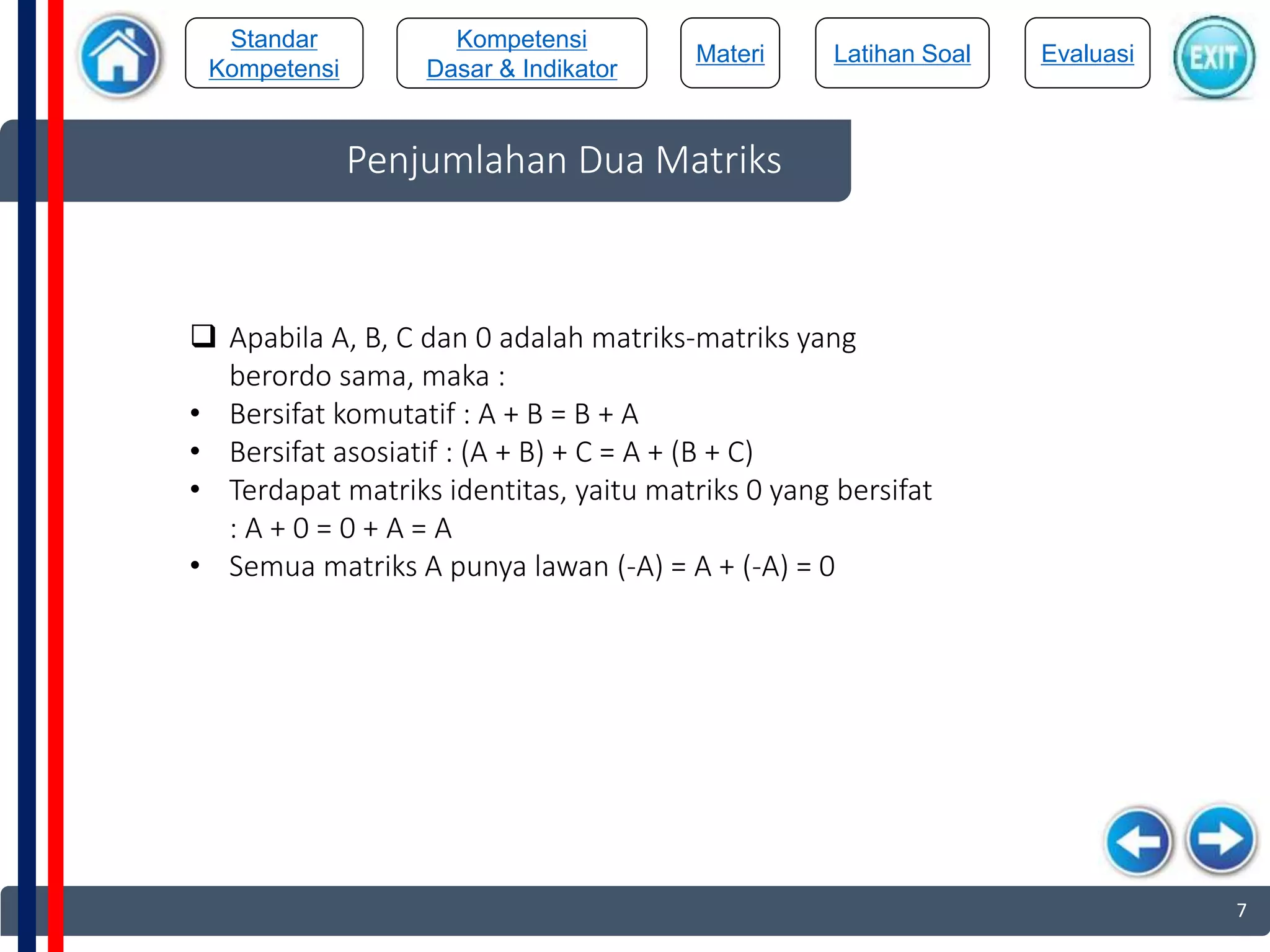 Operasi Hitung Matriks | PPT