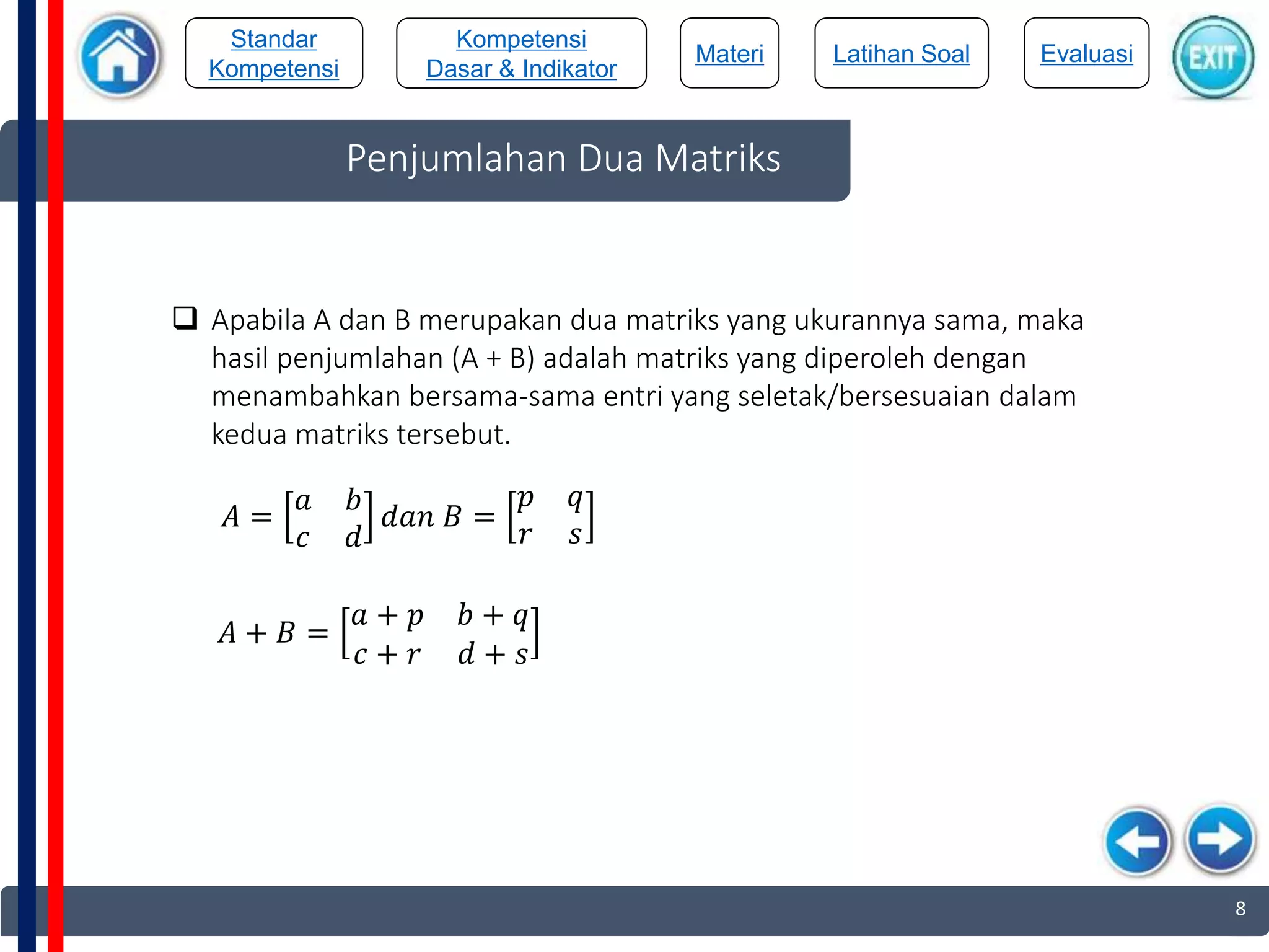 Operasi Hitung Matriks | PPTX