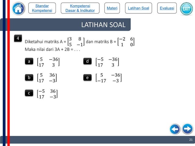 Operasi Hitung Matriks | PPTX