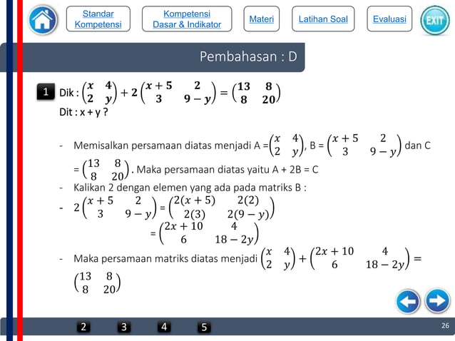 Operasi Hitung Matriks | PPTX
