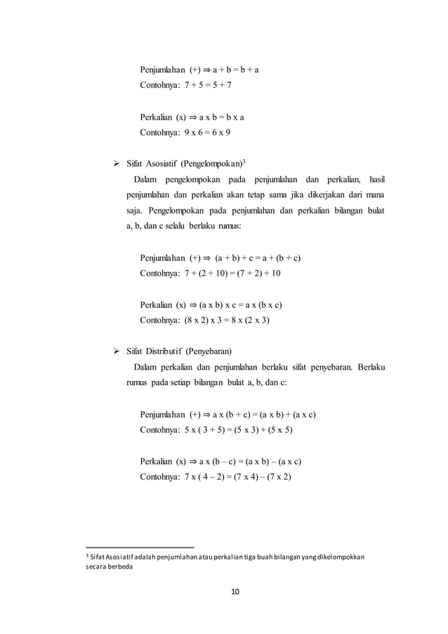Operasi hitung pada bilangan bulat | PDF