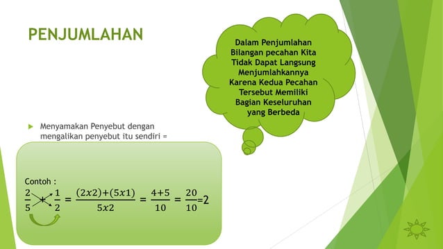 Operasi hitung pada bilangan pecahan | PPTX