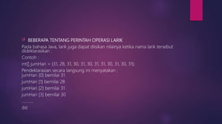 Operasi larik | PPTX