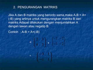 Operasi matriks | PPT