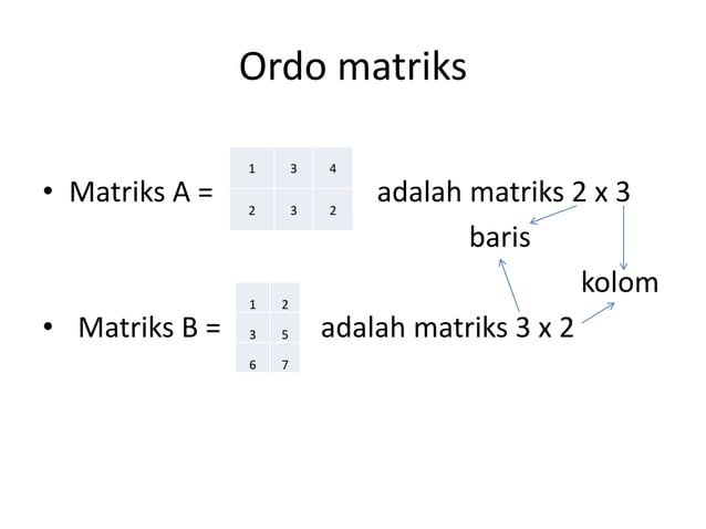 Operasi matriks | PPT