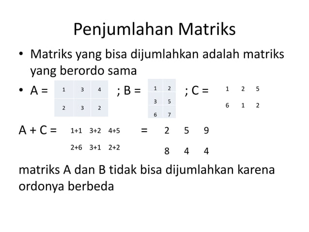 Operasi matriks | PPT