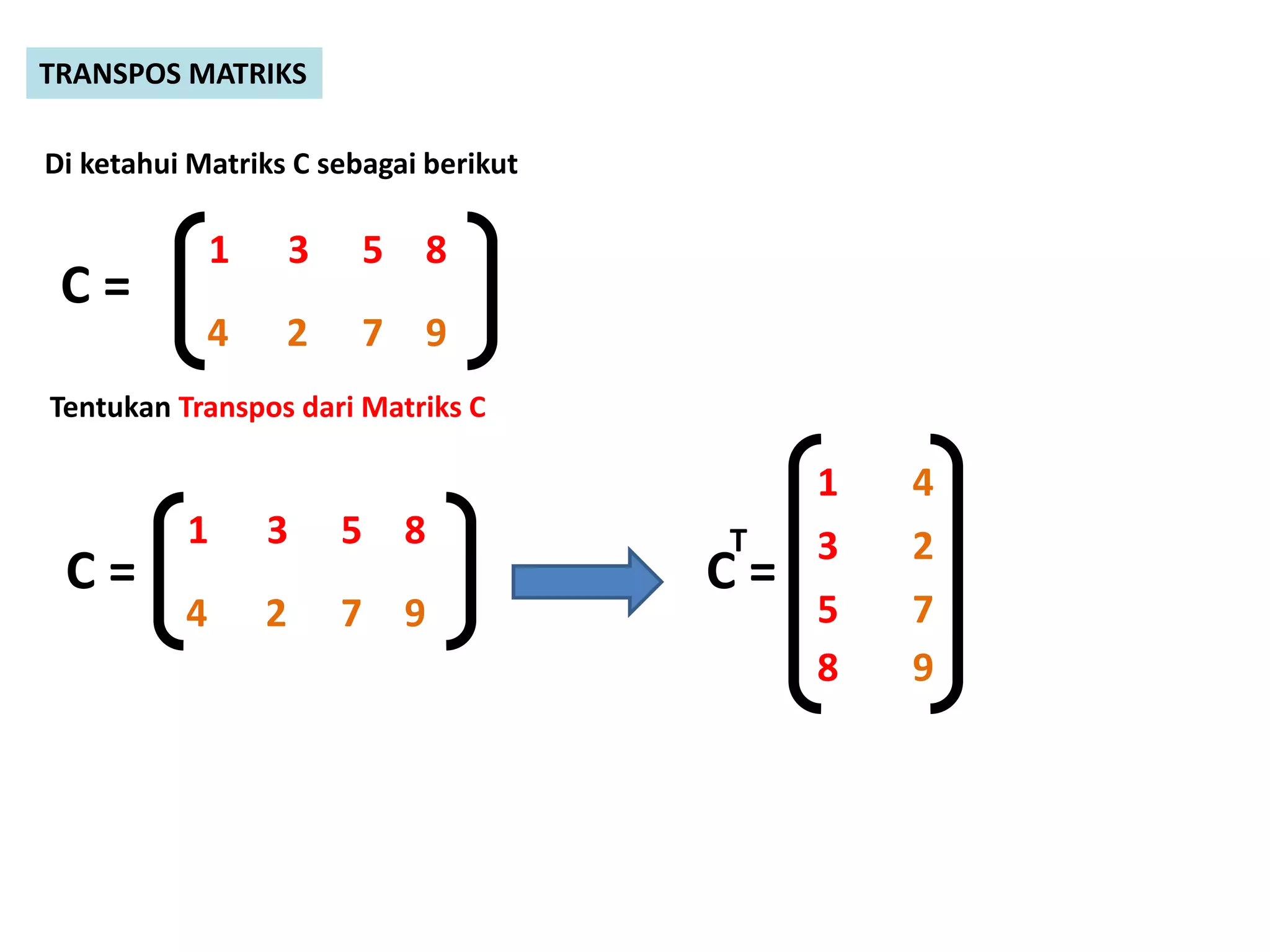 Operasi matriks | PPTX