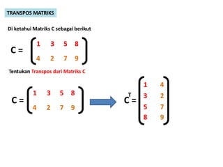 Operasi matriks | PPTX