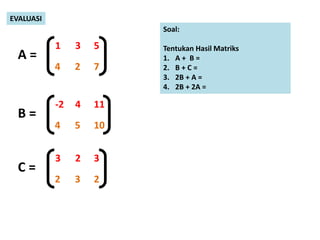Operasi matriks | PPTX