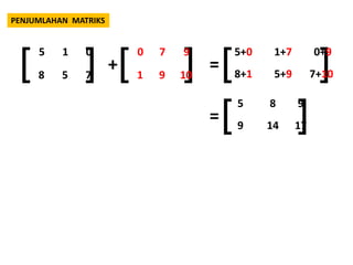 Operasi matriks | PPTX