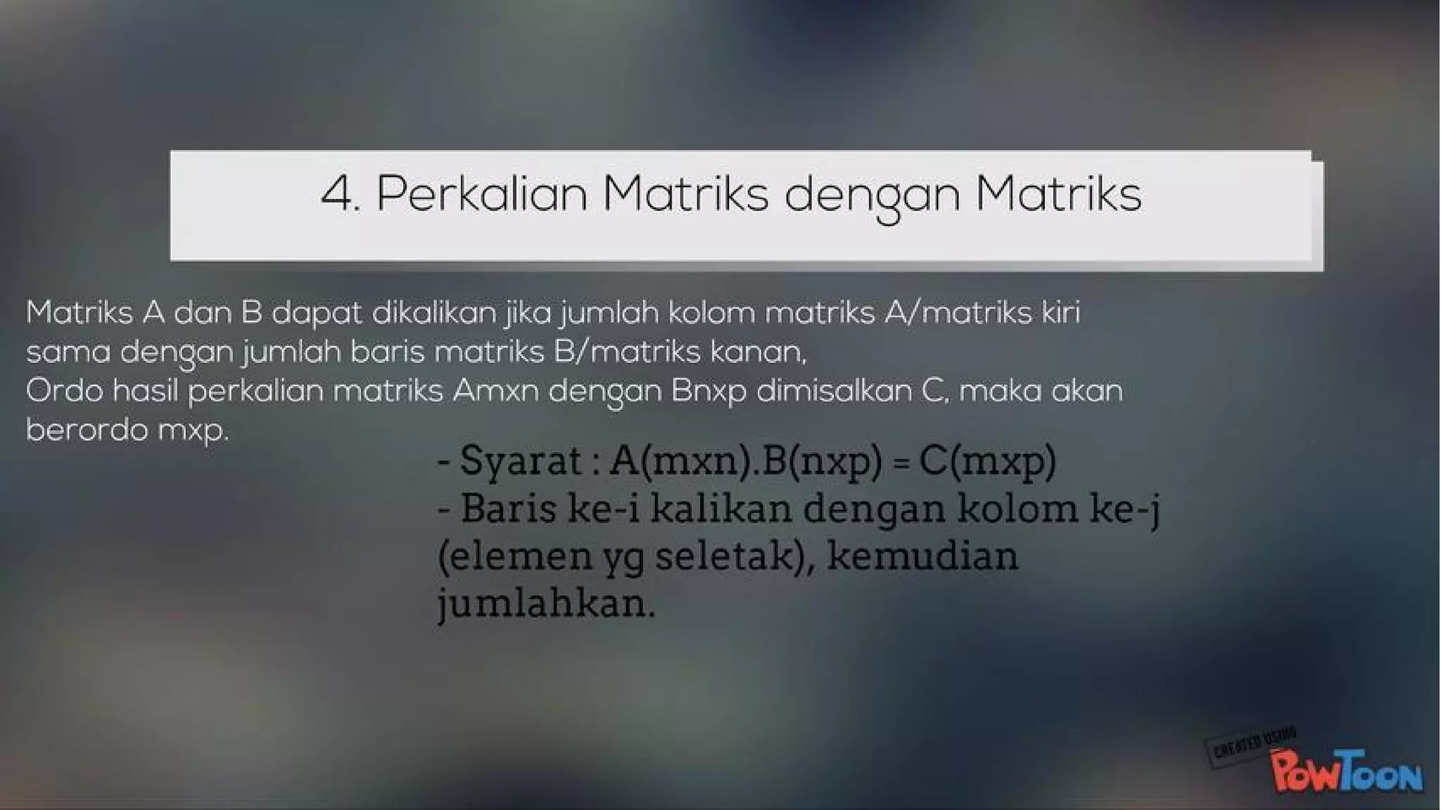 Operasi matriks dan sifat sifatnya | PDF