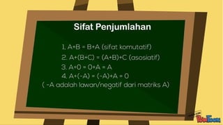 Operasi matriks dan sifat sifatnya | PDF