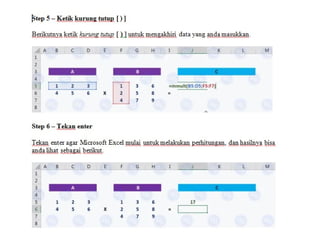 Materi kuliah Operasi Matriks menggunakan ms.XL.pptx