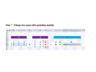 Materi kuliah Operasi Matriks menggunakan ms.XL.pptx