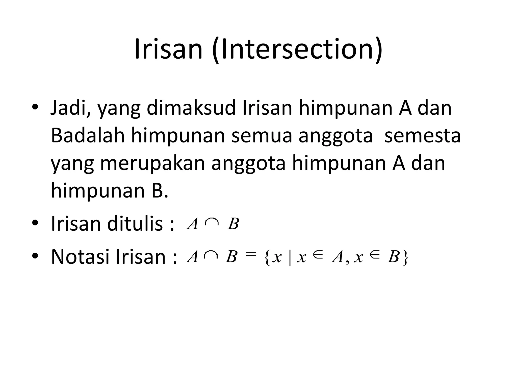 Operasi pada Himpunan untuk Siswa SMP Kelas VII | PPTX