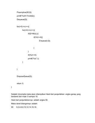 Operasi pada queue | PDF