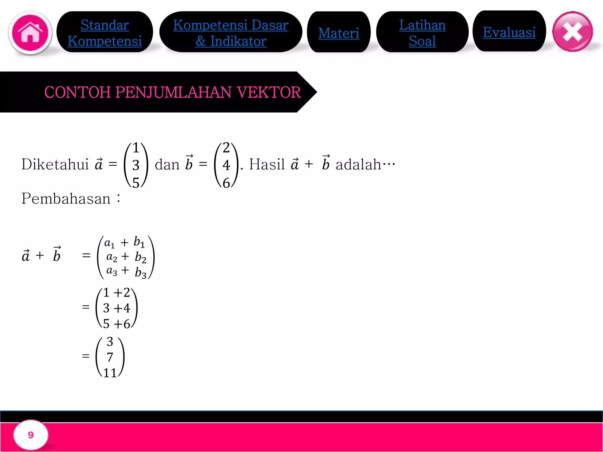 Operasi pada vektor | PPTX