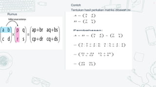 Operasi perkalian matriks | PPT