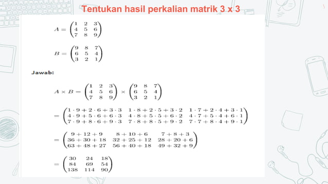 Operasi perkalian matriks | PPT