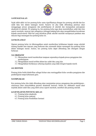 Operasi ponteng kelas | PDF