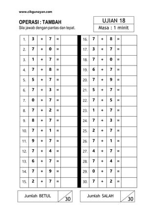 Operasi tambah | PDF