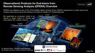 Remote Sensing Analysis (OPERA) Overview | PPTX